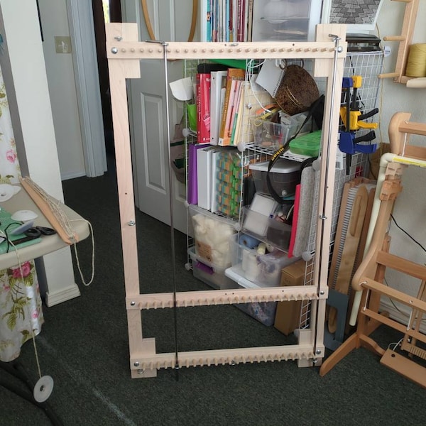 Adjustable Twining Loom for Rag Rugs, Place Mats, and Potholders. Maple ...