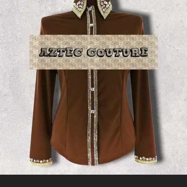 NEW Western Competition Horse Riding Show Wear Shirt Blouse Jacket ...