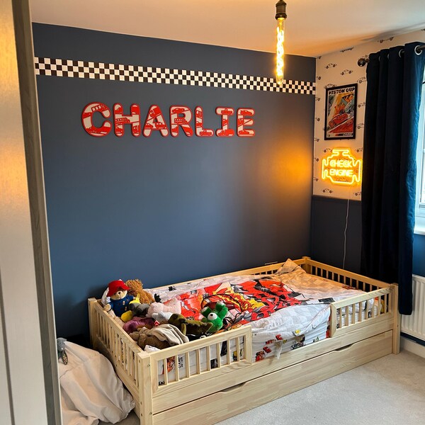 Wooden Car Name Sign - Personalised Name Plaque - Custom Name Decor ...