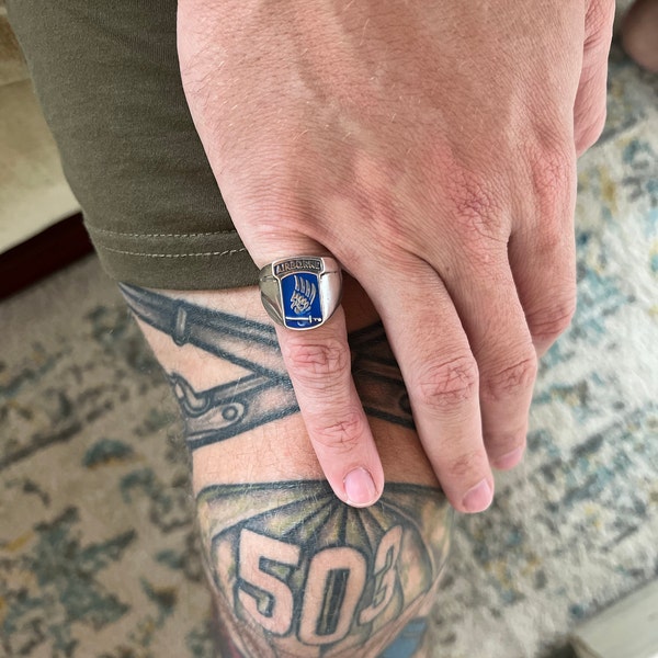 Mens Army Military Police Ring - Etsy