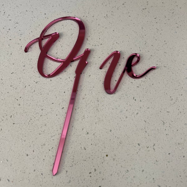 Calligraphy One First Birthday Cake Topper / Toddler Birthday Cake ...