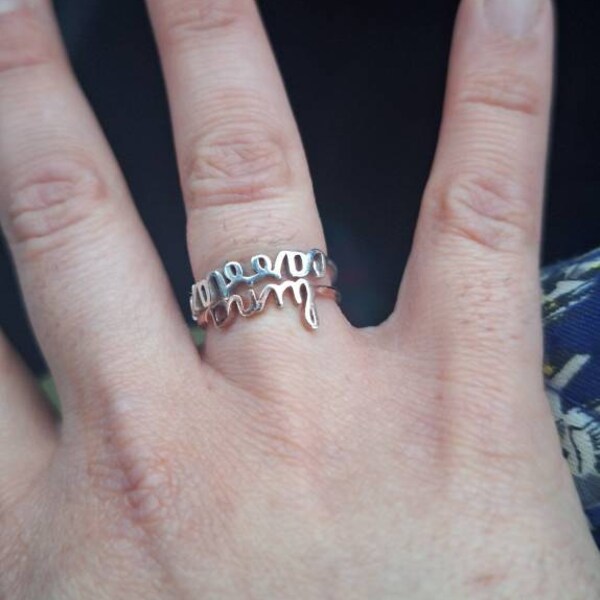 Custom Name Ring • Children Name Ring • Sterling Silver Ring ...