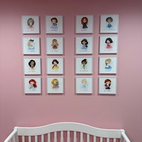 Princess ABC Prints, Girl Nursery Print, Playroom Princess Decor ...