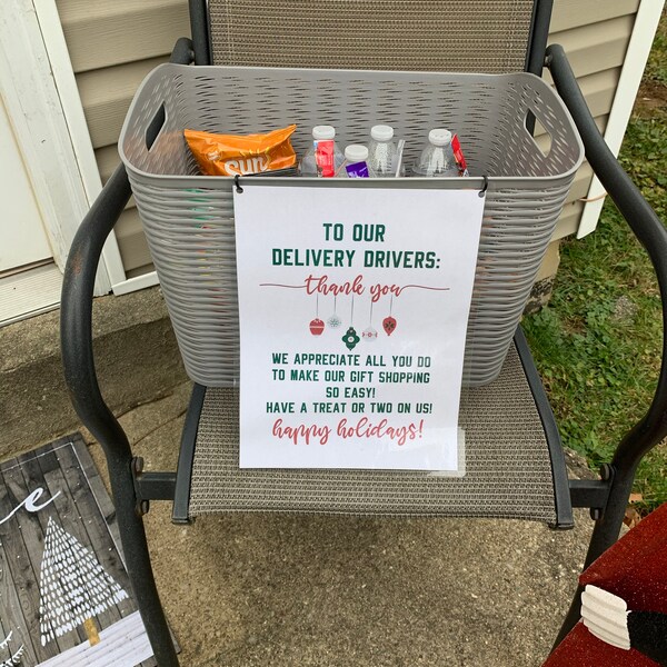 Delivery Driver Thank You Printable Sign, Package Delivery Printable ...