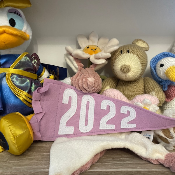 Large Custom Pennant Flag - Cursive Font - Etsy