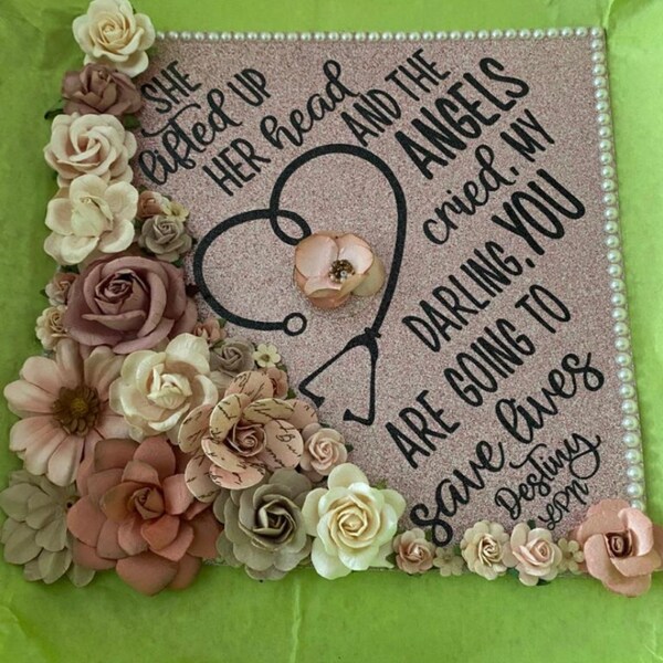 Lifted Her Head Angels Cried Graduation Cap Topper - Etsy