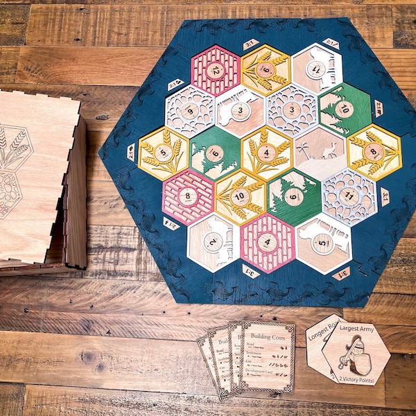Settlers of Catan 3-4 Player Board SVG Minimalist | Catan SVG | Laser ...