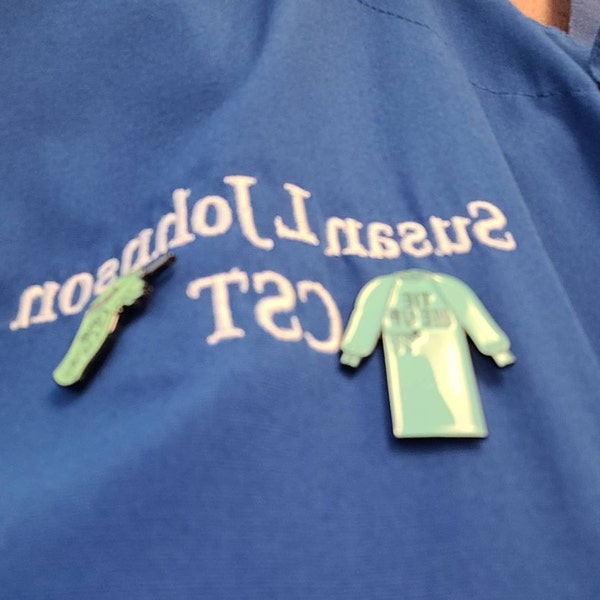 Surgical Gown Pin - PPE/ Frontline/ Surgeon/ Scrub Nurse/ Scrub Tech ...