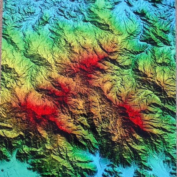 Front Range, Colorado USA Topography Wall Art - Etsy