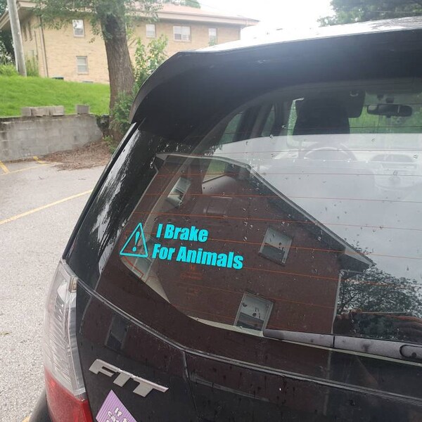 I Brake for Animals Custom Vinyl Sticker - Etsy