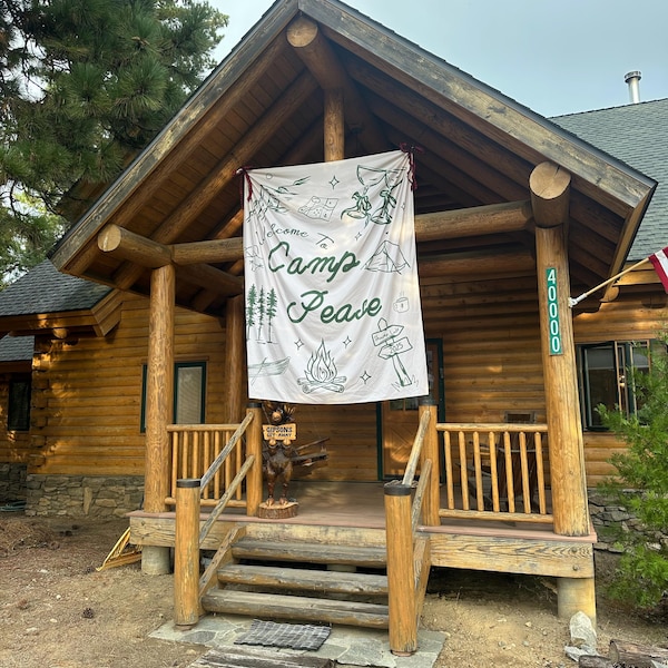 Custom Camp Bach Tapestry Personalized Camping Bachelorette Banner ...