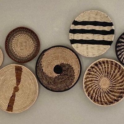 Set of 3 African Wall Baskets / Rwanda Baskets / Wall Baskets - Etsy