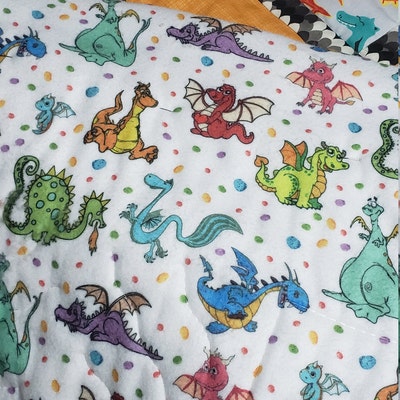 Dragon Fabric Dragons N Rocks by Parisbebe Dragon Purple Pink Green ...