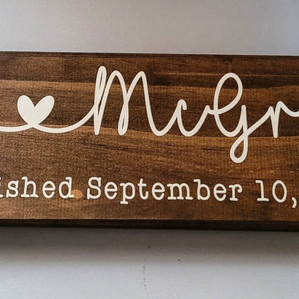 Personalized Couple Names Sign | Wedding Gift Idea | Anniversary Gift ...