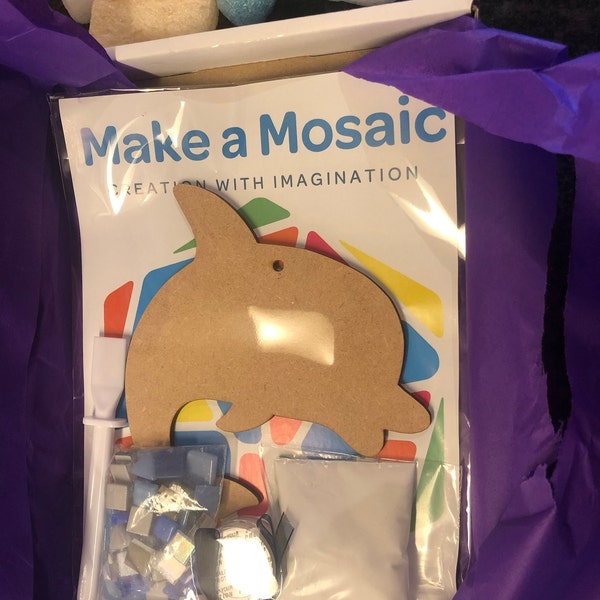 Mosaic Dolphin Craft Kit - Under the Sea Crafts - Dolphin Gift - Ocean ...