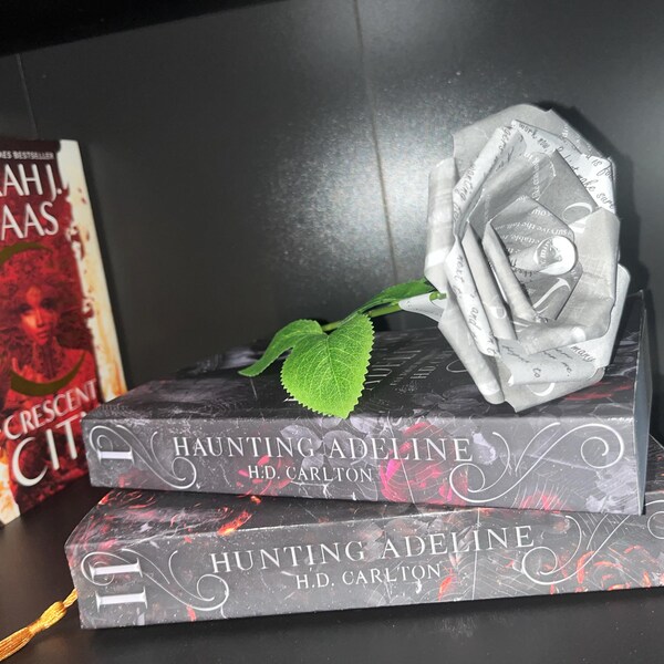 A Court of Mist and Fury Book Page Rose - Etsy