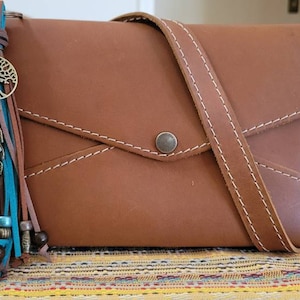 Leather Fringe Purse Charm Long Leather Bag Charm Leather Tassel Boho ...