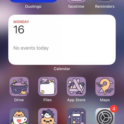 Spooky Kitty Icon Set Kawaii Halloween Aesthetic Theme for Android IOS ...