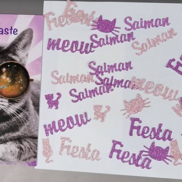 Cat Confetti, Cat Party Decor, Cat Party Table Decor, Kitten Confetti ...