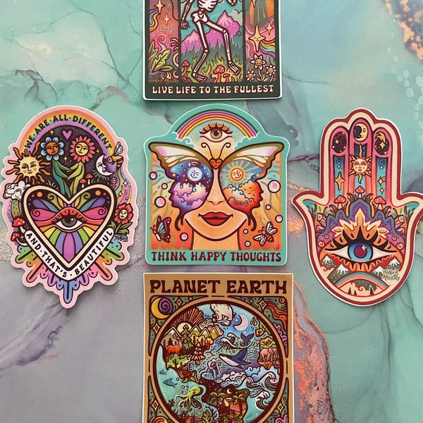HAMSA HAND // Weatherproof Outdoor Sticker // Vinyl 4" - Nature ...