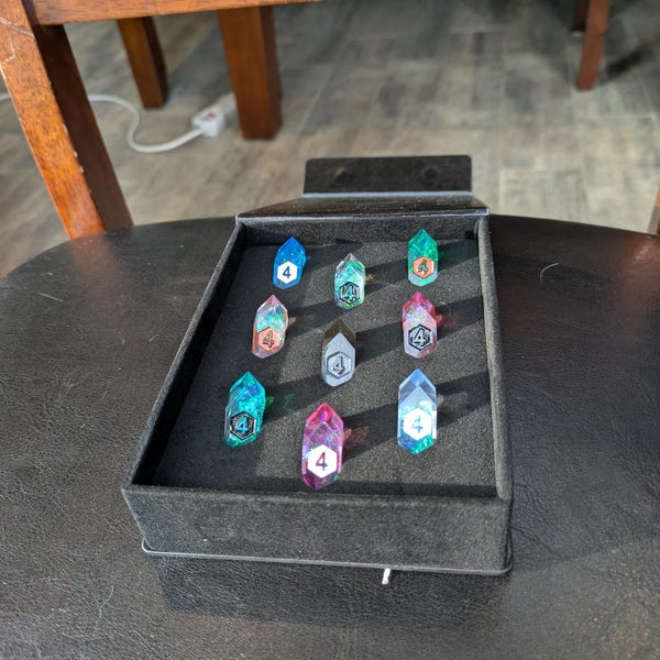 Alpine Lavender Dice | New D4 Shape | Mathematically Balanced | Sharp ...