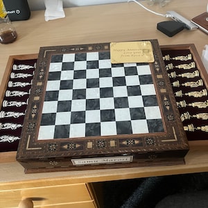 Chess Board With Figures Custom Chess Set for Husband Valentines Gift ...