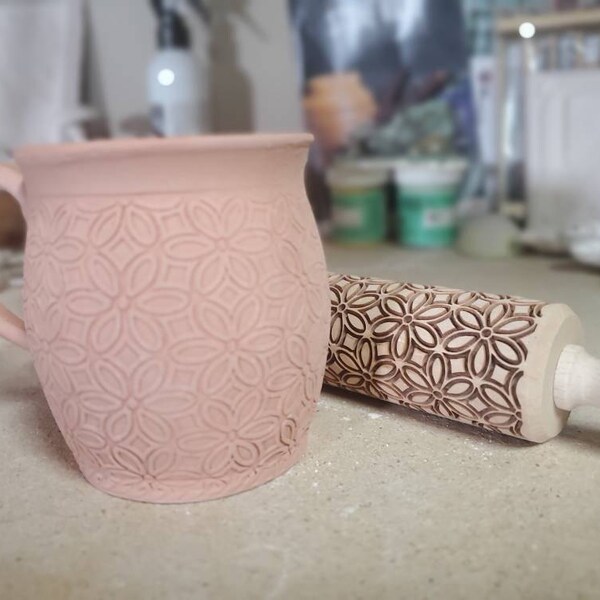 CHRISTMAS SQUARE Rolling Pin, Embossing Rolling Pin, Engraved Rolling ...