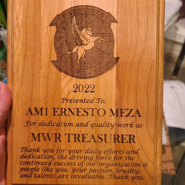 Small Engraved Plaque, Engraved Logo on Plaque, Custom Engraved Wood ...
