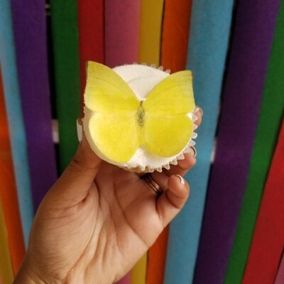 Wedding Cake Topper EDIBLE BUTTERFLIES Assorted Yellow - Etsy
