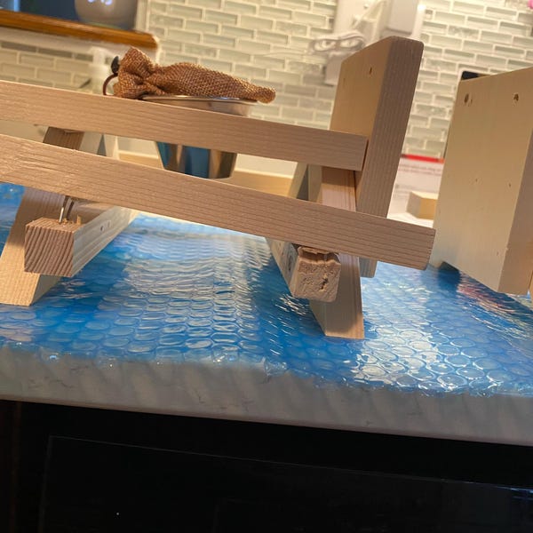 Squirrel Feeder, Squirrel Picnic Table, Picnic Table for Squirrel, Fence Picnic Table for ...