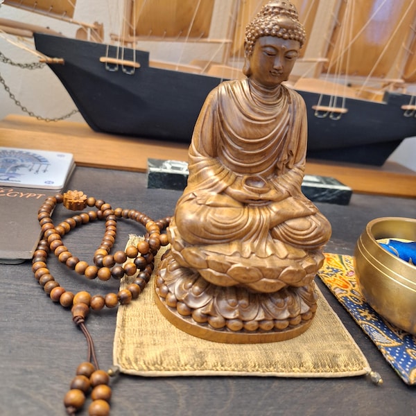 Happy Buddha Laughing Buddha Statue, Maitreya Buddha, Wooden Buddha ...