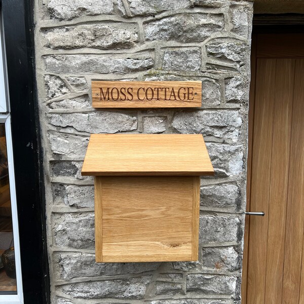 Slimline Oak Letter Box - Etsy UK