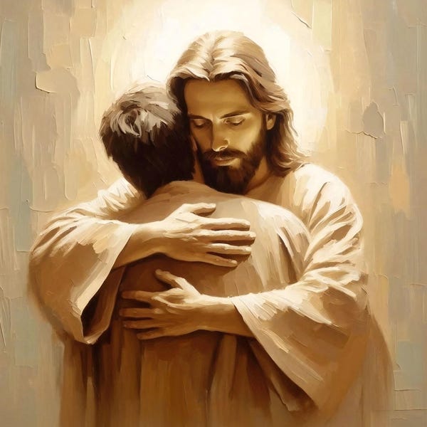 His Savior, Christian Wall Art, Jesus and Boy, Jesus Portrait, LDS Art ...