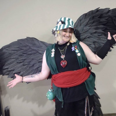 Barn Owl Arm Wings Brown Bird Costume Cosplay Movable Bird Wings for ...