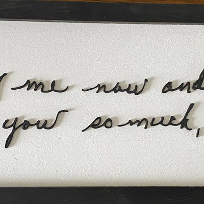 Custom Handwriting Gift Sign Decor Wooden My Handwriting From - Etsy