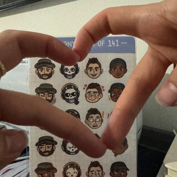 The Many Faces of 141 Sticker Sheet | Cute C0D MWII Stickers | - Etsy UK
