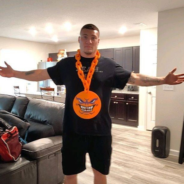 Custom Fan Chain Giant Logo Necklace Sports Homerun Turnover Jumbo ...