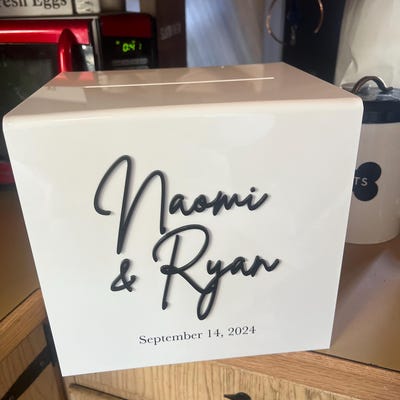 Personalized Wedding Card Box Personalized Raised Text Card Box 3D Pop ...