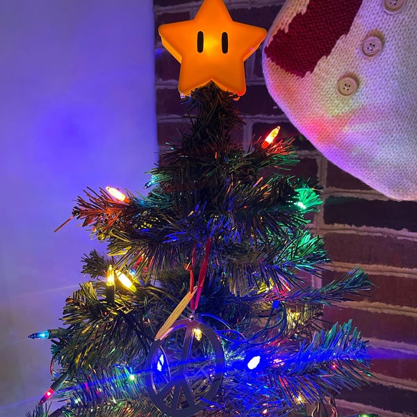 Nintendo Super Star | Christmas Star | Tree Topper | Night Light ...