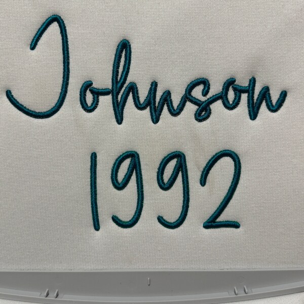 Rustic Charm 3D Puff Cursive Script Embroidery Font; 6 Sizes, Instant ...