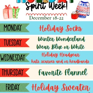 Valentines Spirit Week School Flyer. Festive Spirit Week PTO Flyer ...