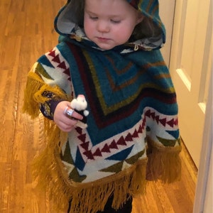 Southwest Style Alpaca Ruana Poncho Hooded Cape Cloak - Etsy