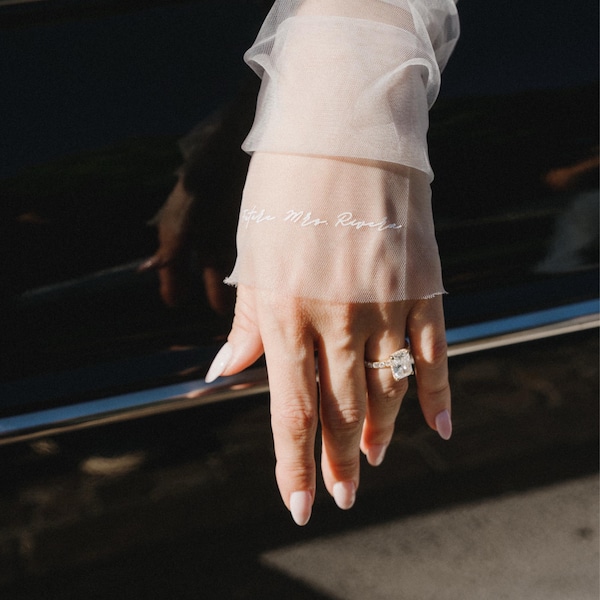 Full Fingerless Bridal Gloves Tulle Sleeves Bridal White Tulle Bride ...