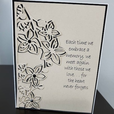 Hand Made Die Cut Sympathy Card. Grief. Mourning a Loss. Bereavement ...