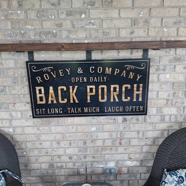 Personalized Back Porch Sign Backyard Bar and Grill Pool & Patio Deck ...