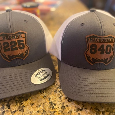 Personalized Player Name and Number Baseball Leather Patch Hat ...