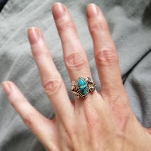 Natural Turquoise Ring Handmade Ring 925 Solid Sterling - Etsy