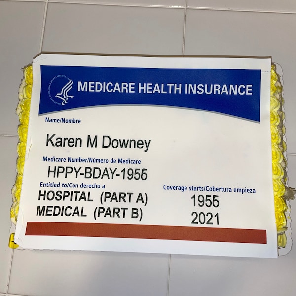 Medicare Card EDIBLE Image for Cakes and Cupcakes, Retirement Cake ...