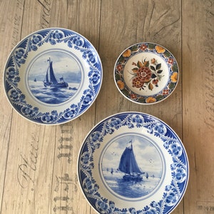 Royal Delft Blue Handmade Blueware Plate With Flower Basket | Etsy