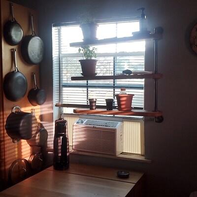 Three Tier Swivel Shelf With Drip Groove for Window or Wall, Industrial ...